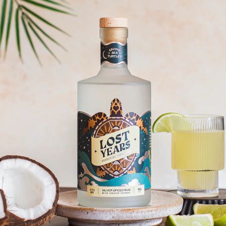 Lost Years Wandering Turtle Silver Spiced Rum with Toasted Coconut 70cl ...